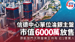 信德中心单位沦银主盘，市值6000万放售，高峰期近1亿买入 | 星岛环球网