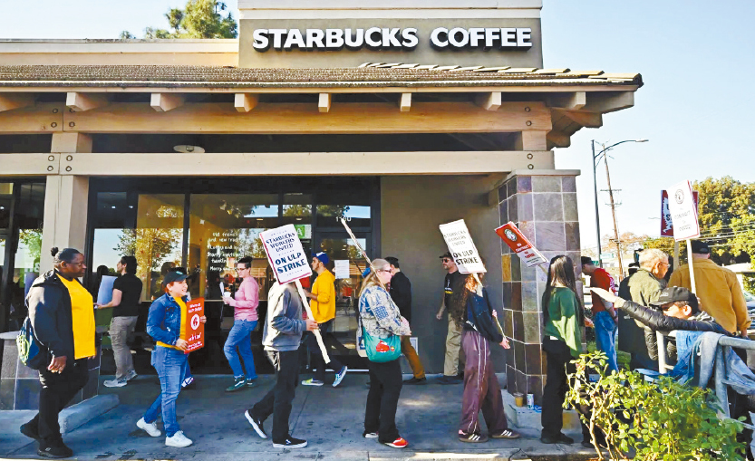工会称45州5000人参加，星巴克罢工扩至300门店 | 星岛环球网