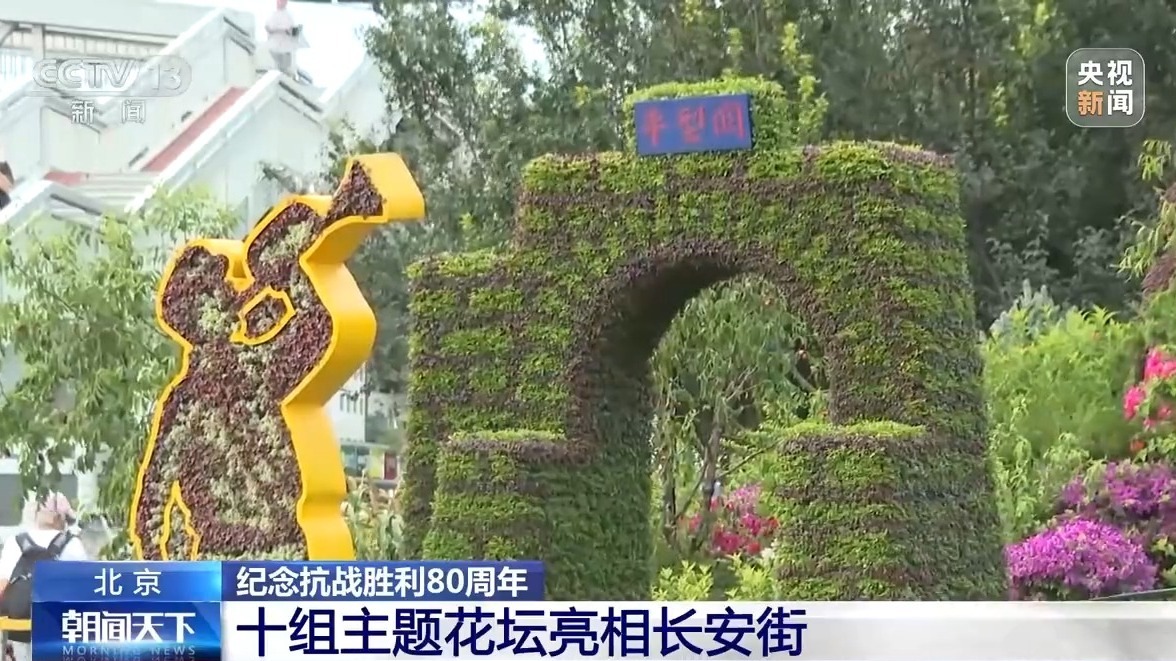 10组主题花坛亮相长安街沿线，纪念抗战胜利80周年 | 星岛环球网